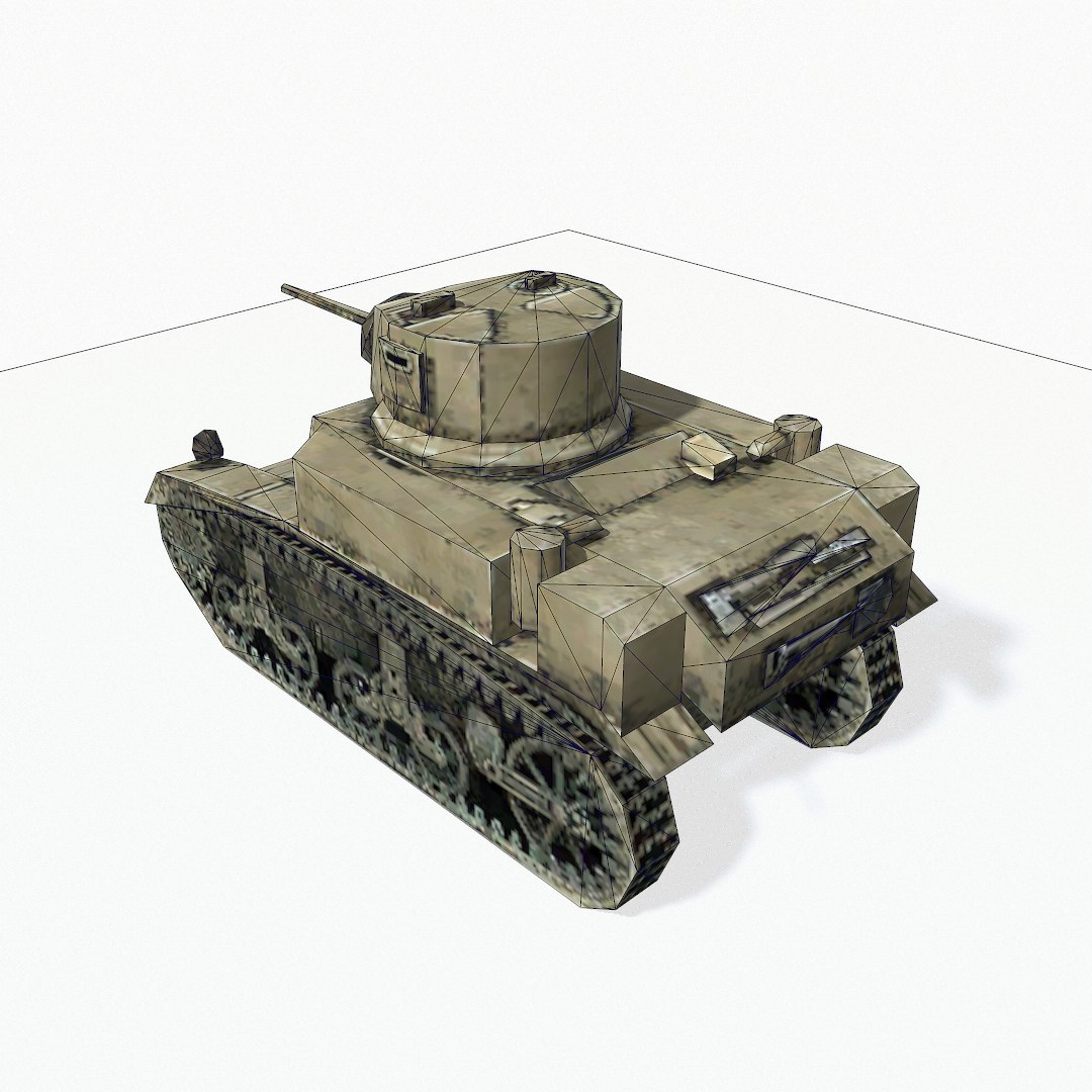 3d m3 stuart light tank model
