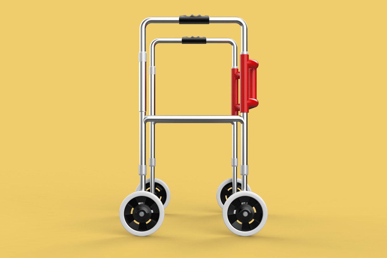 3D ROLLING WHEELED WALKER ZIMMER WALKING FRAME ROLLATOR FOLDABLE Model ...