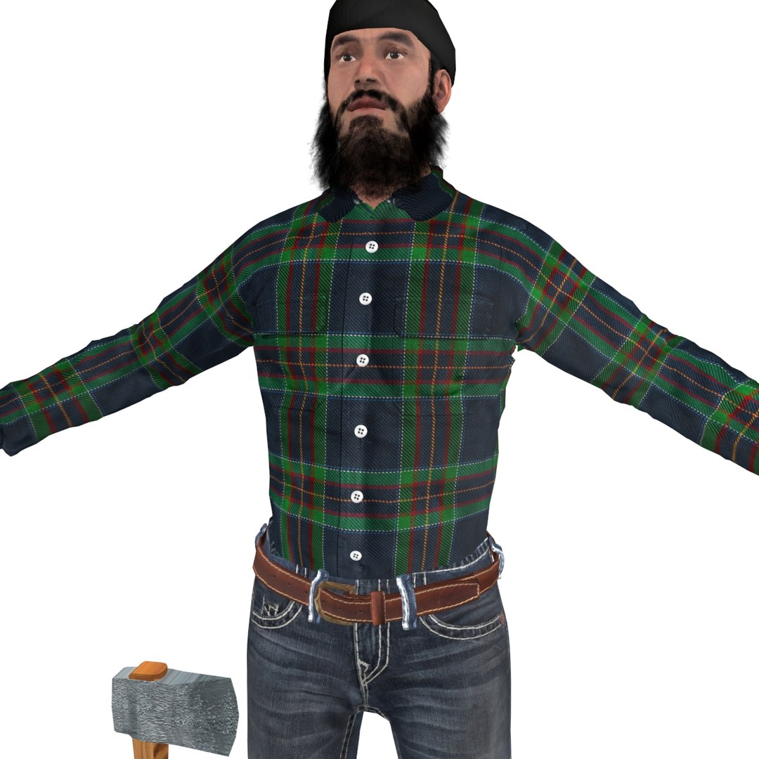 Canadian Lumberjack Man 3d Max