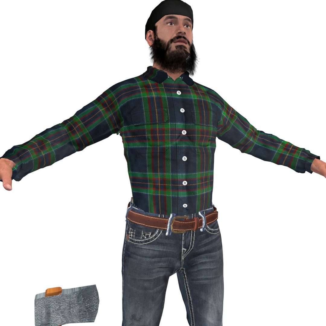 Canadian Lumberjack Man 3d Max