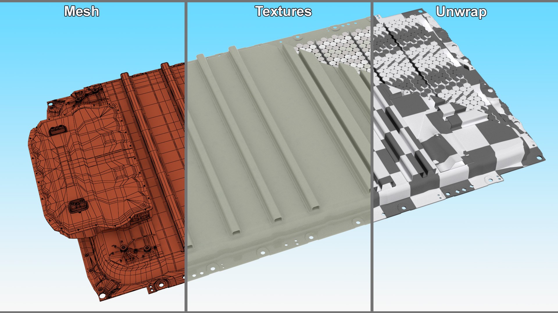 Tesla Cybertruck Battery Pack In Section 3D - TurboSquid 2246234