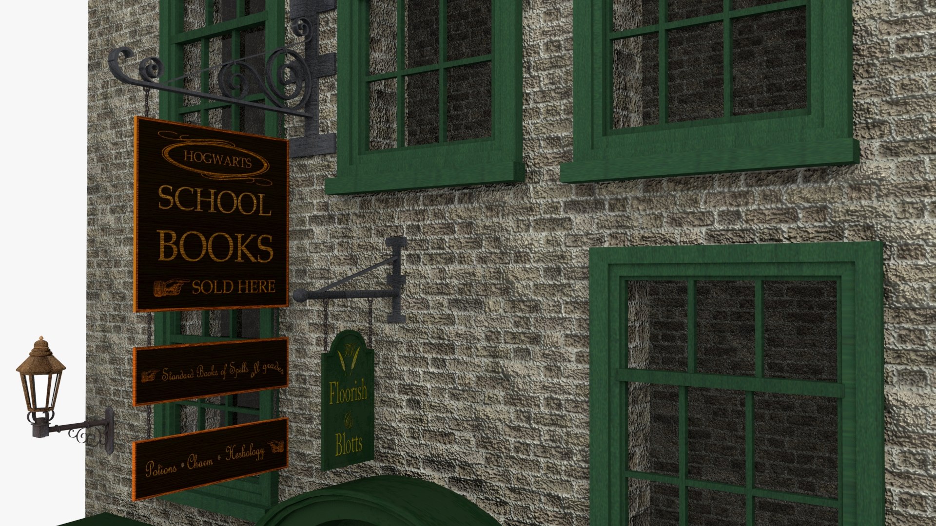 3D Model The Book Store From The Commercial Alley - TurboSquid 1867598