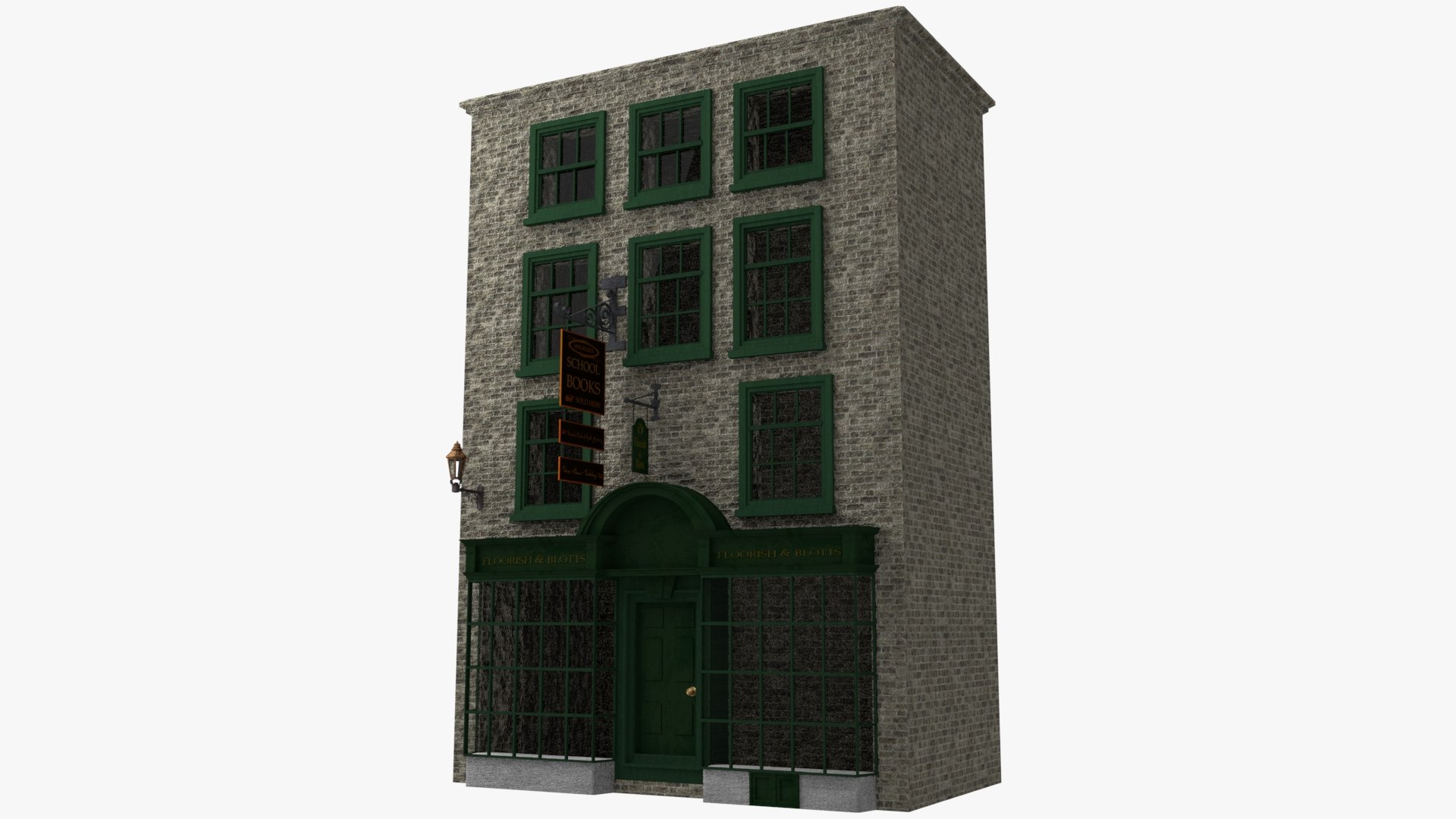 3D Model The Book Store From The Commercial Alley - TurboSquid 1867598