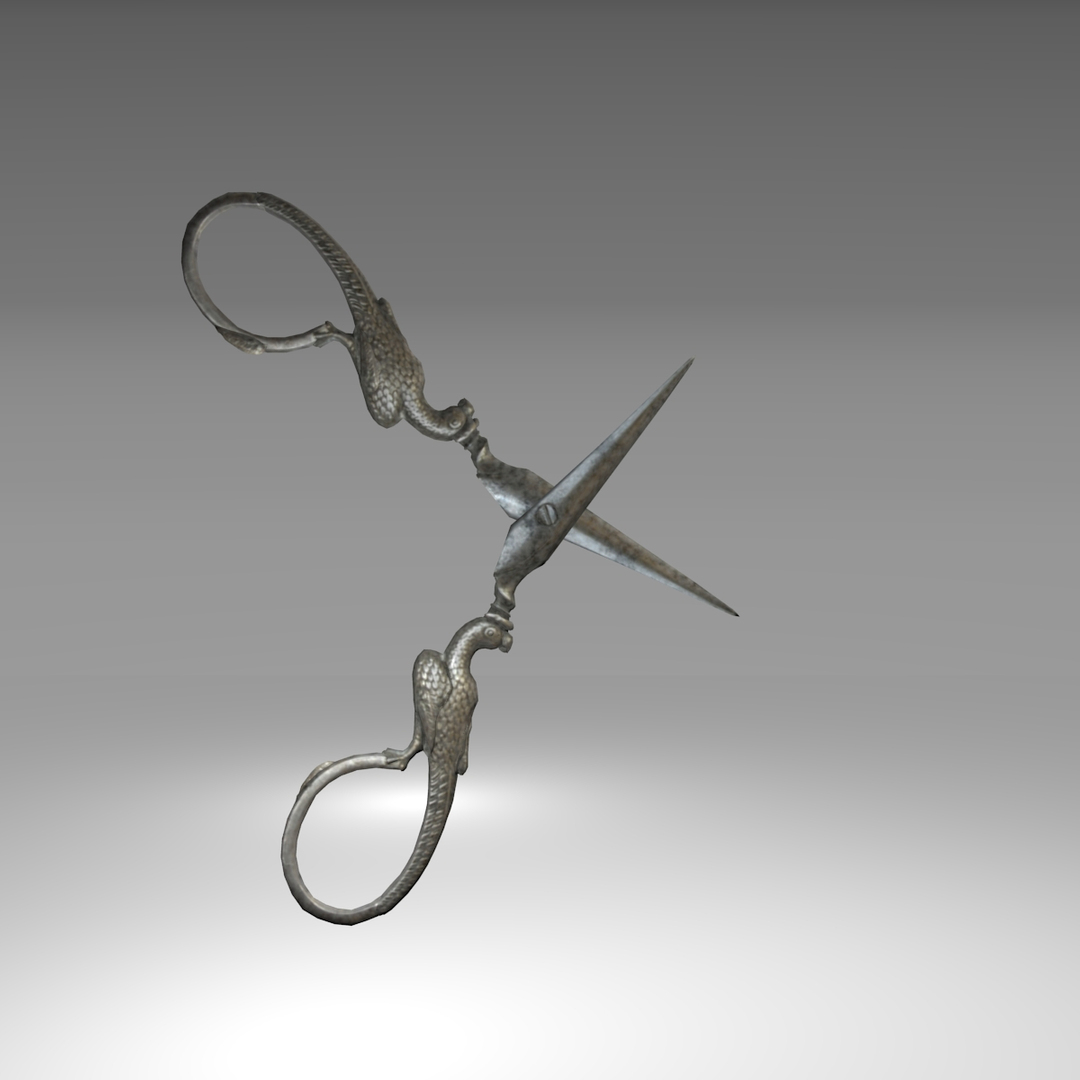3d Model Old Victorian Scissors