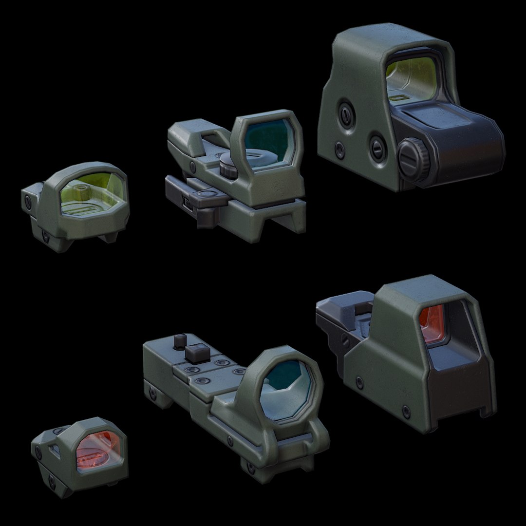 SCOPE PACK 02 GREEN Model - TurboSquid 1802210