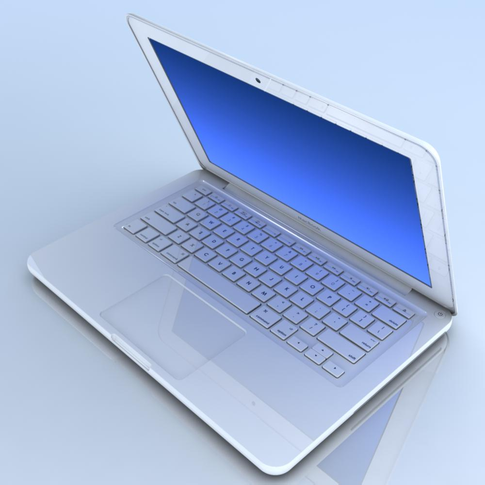 notebook apple macbook 2009 3d model