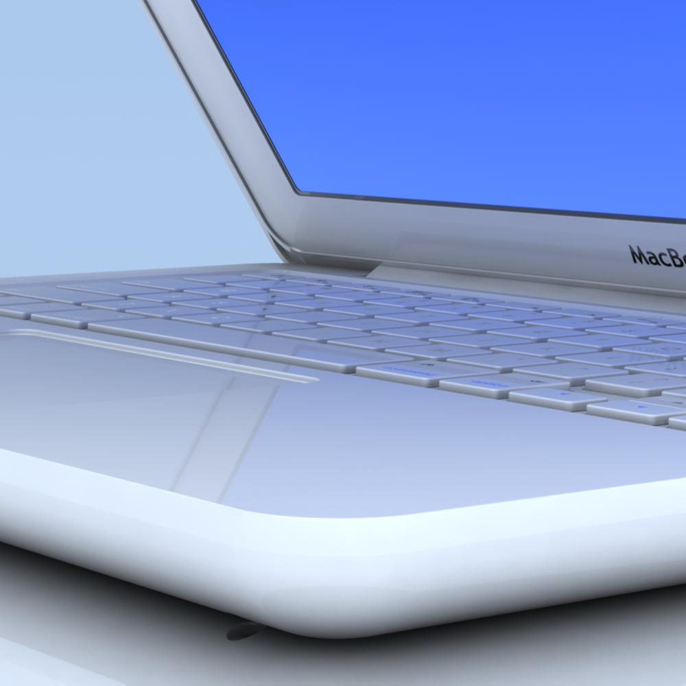 notebook apple macbook 2009 3d model