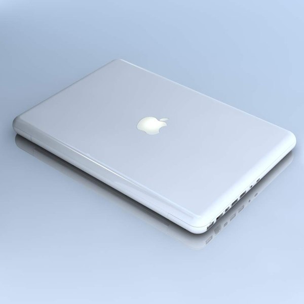 notebook apple macbook 2009 3d model