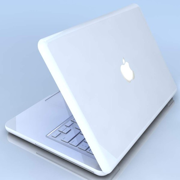 notebook apple macbook 2009 3d model