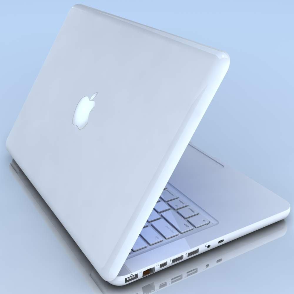 notebook apple macbook 2009 3d model