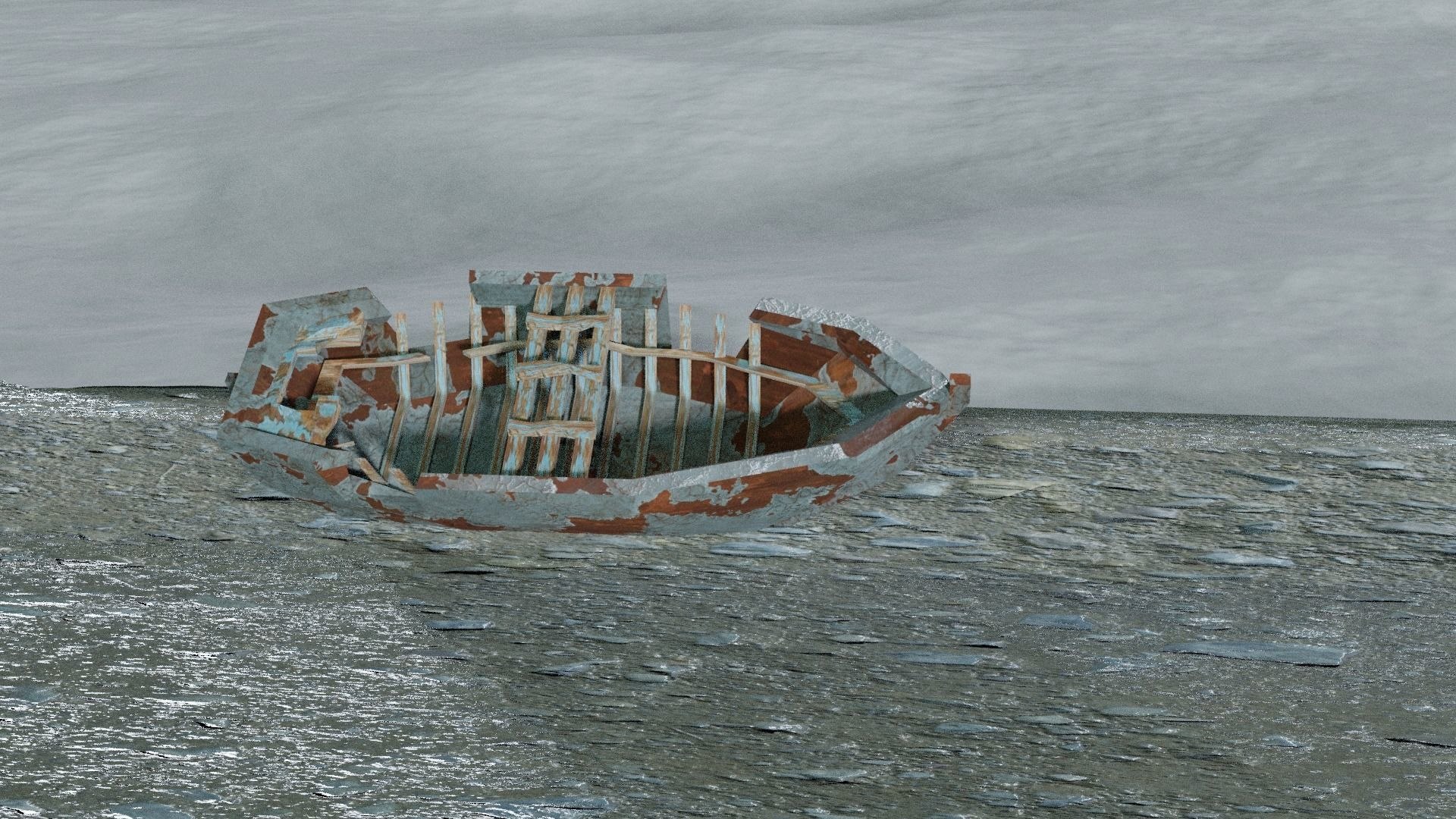 3D Model Ship Wrecked - TurboSquid 2133818