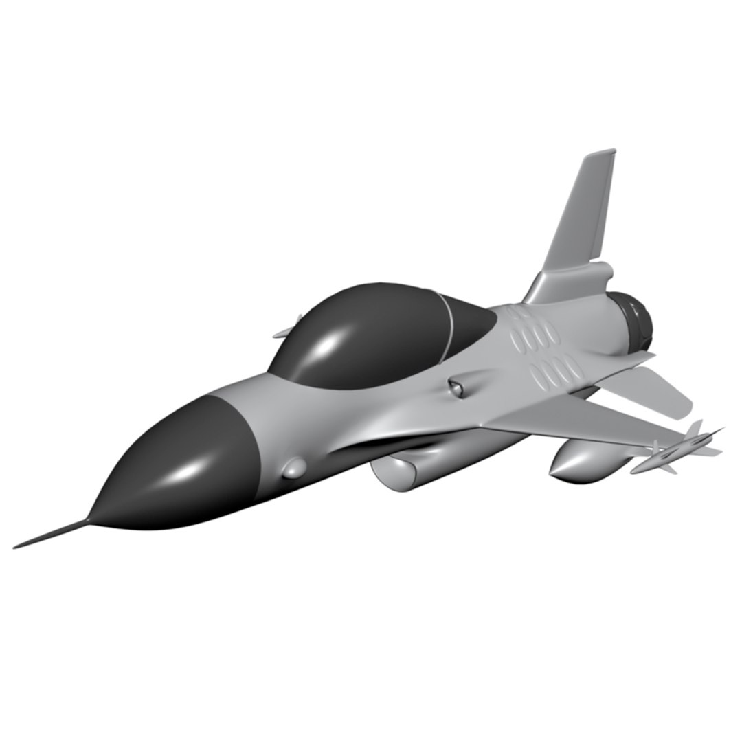 F-16 Cartoon 3D Model - TurboSquid 2013524