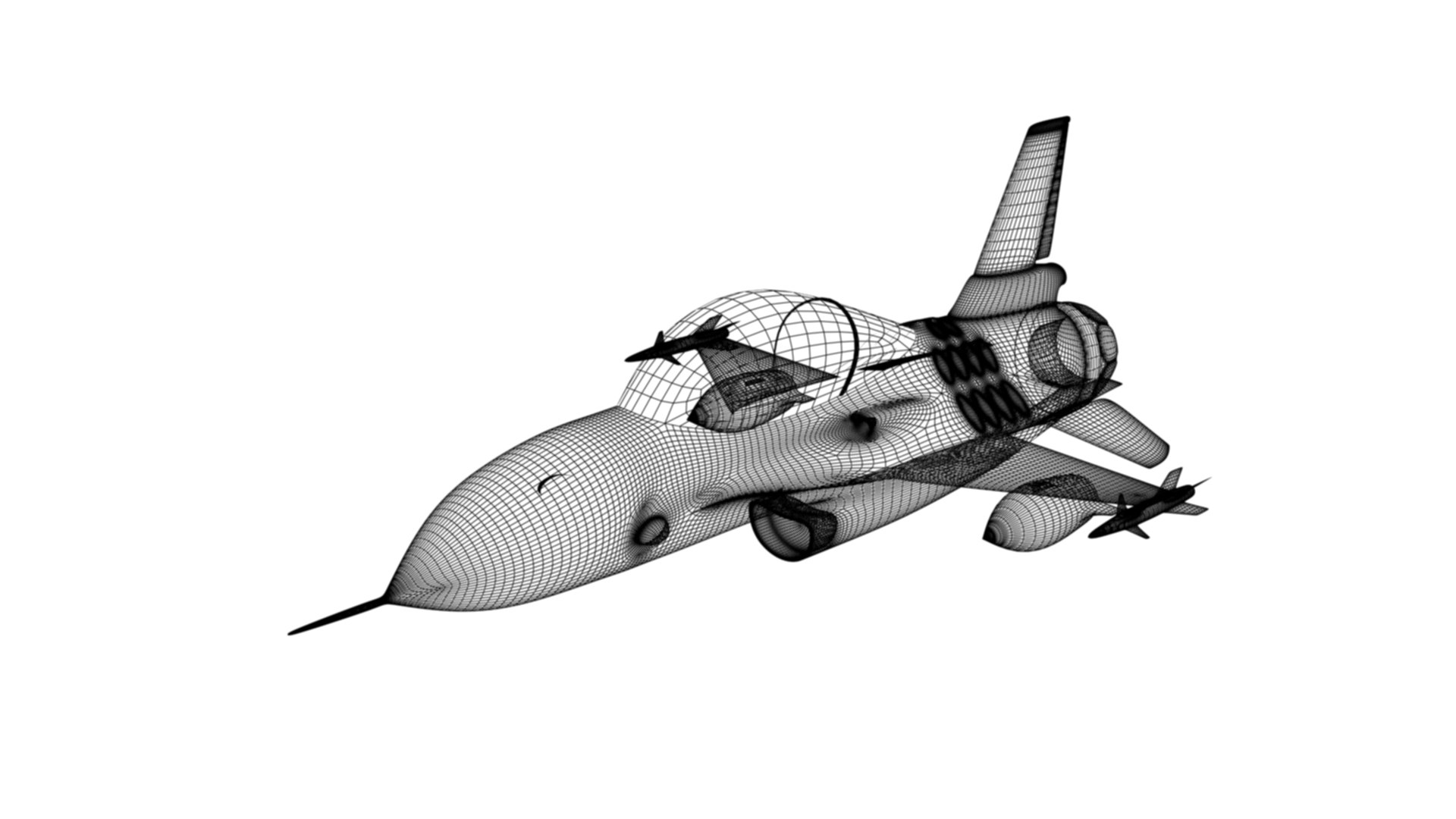 F-16 Cartoon 3D Model - TurboSquid 2013524