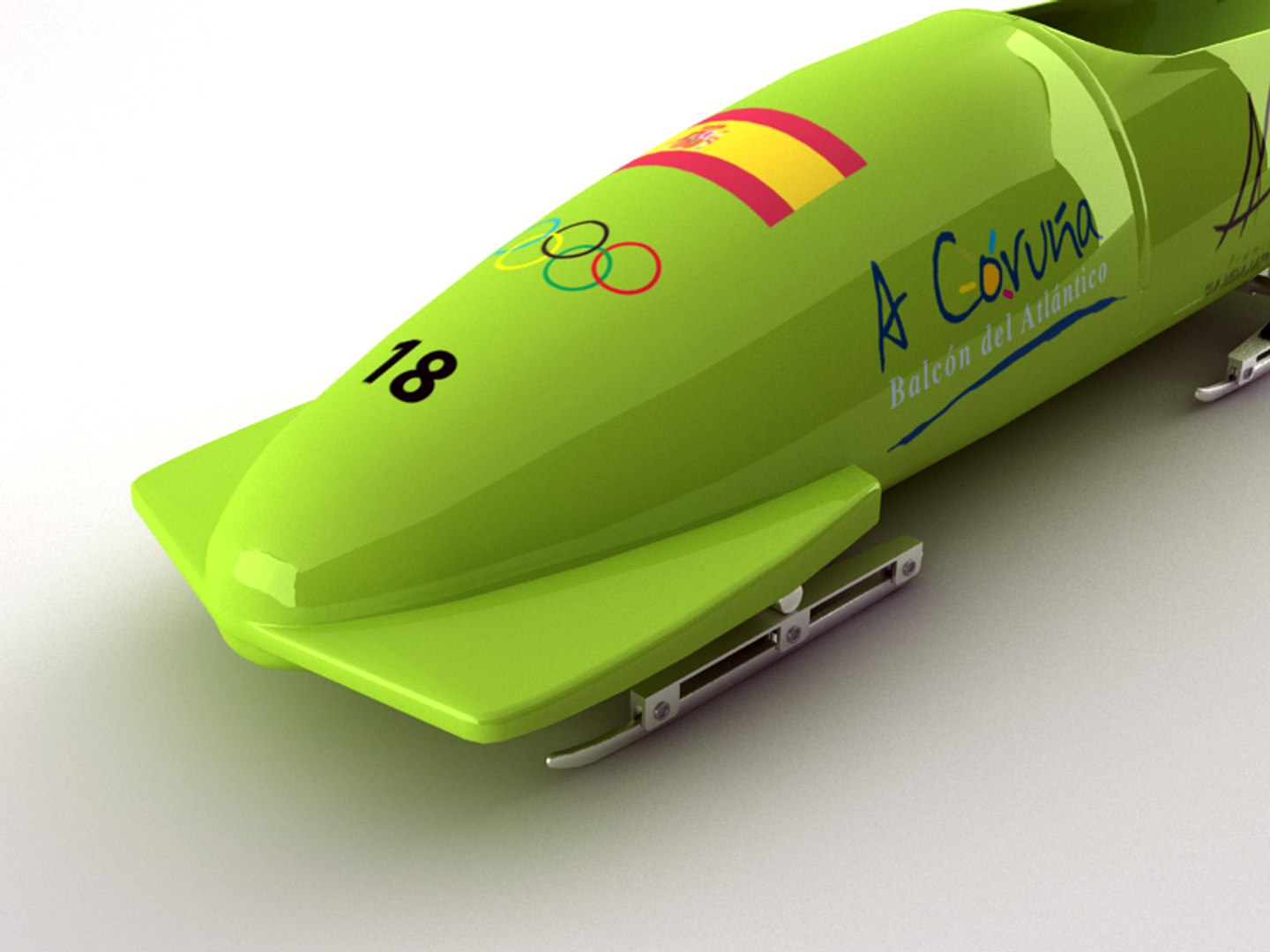 3d bobsleigh sled - spain model