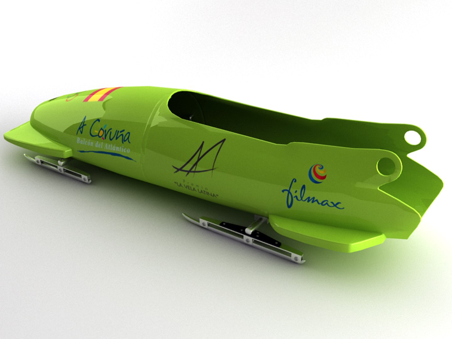 3d bobsleigh sled - spain model