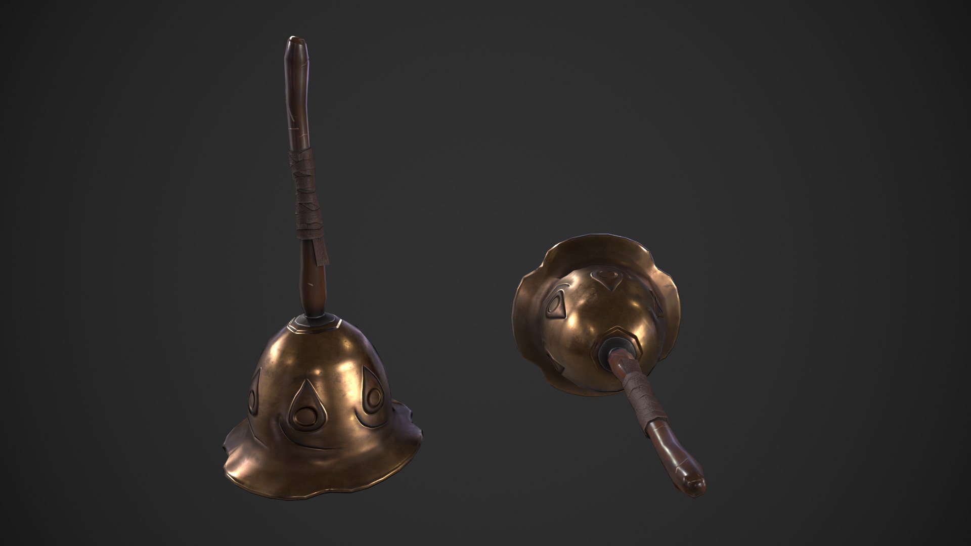 3D Hand Bell - TurboSquid 1727724