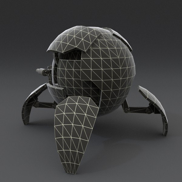 3d rigged sphere robot