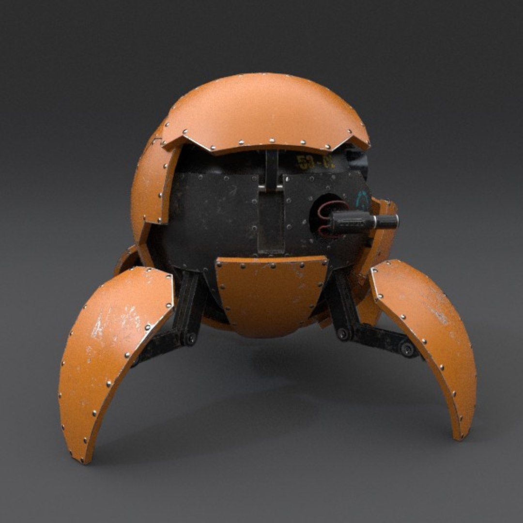 3d Rigged Sphere Robot