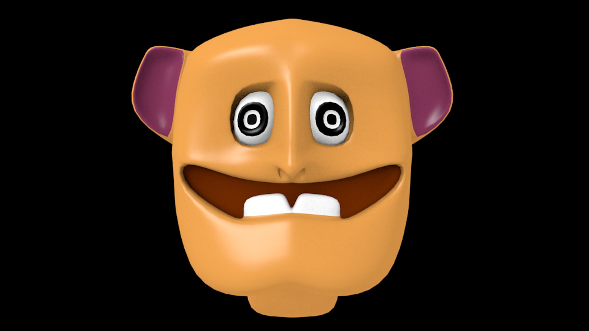 Simple Cartoon Head 3d Model