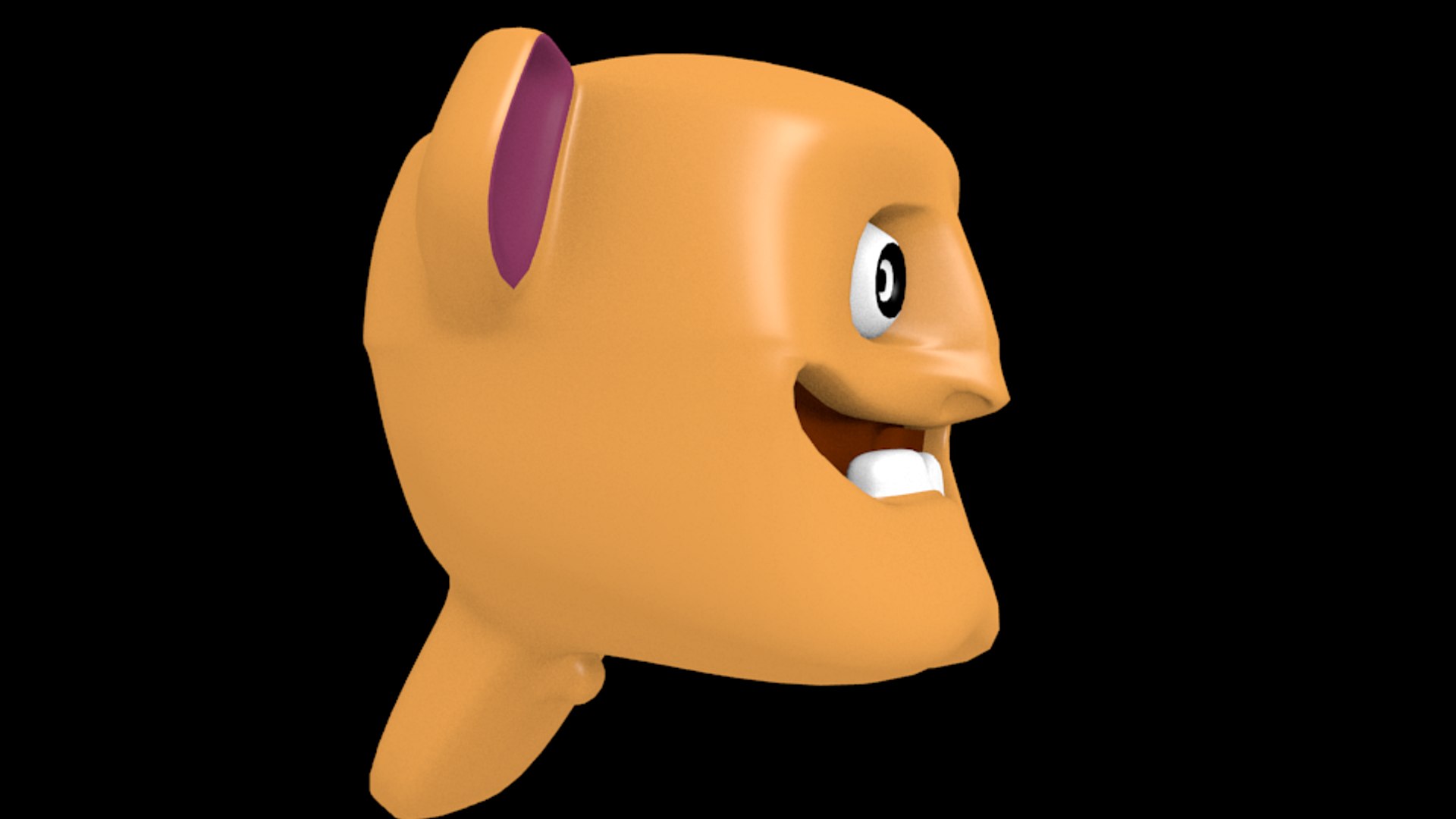 Simple Cartoon Head 3d Model