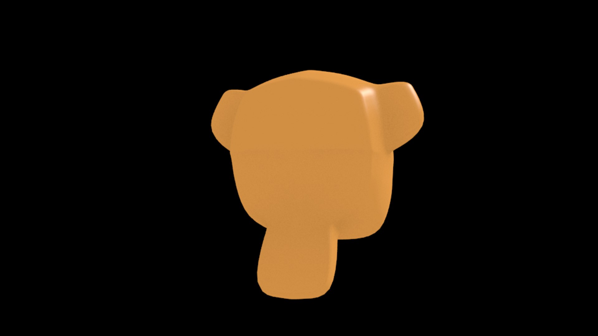 Simple Cartoon Head 3d Model