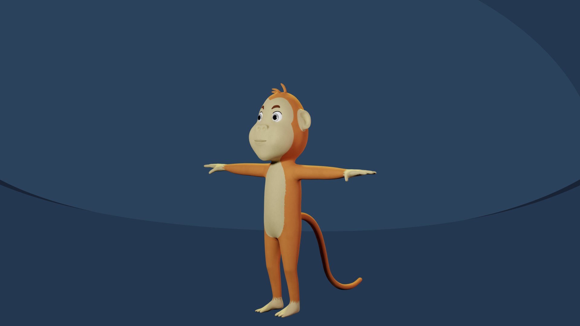 Monkey 3D Cartoon Rigged Model - Blender 3D Model - TurboSquid 2222045