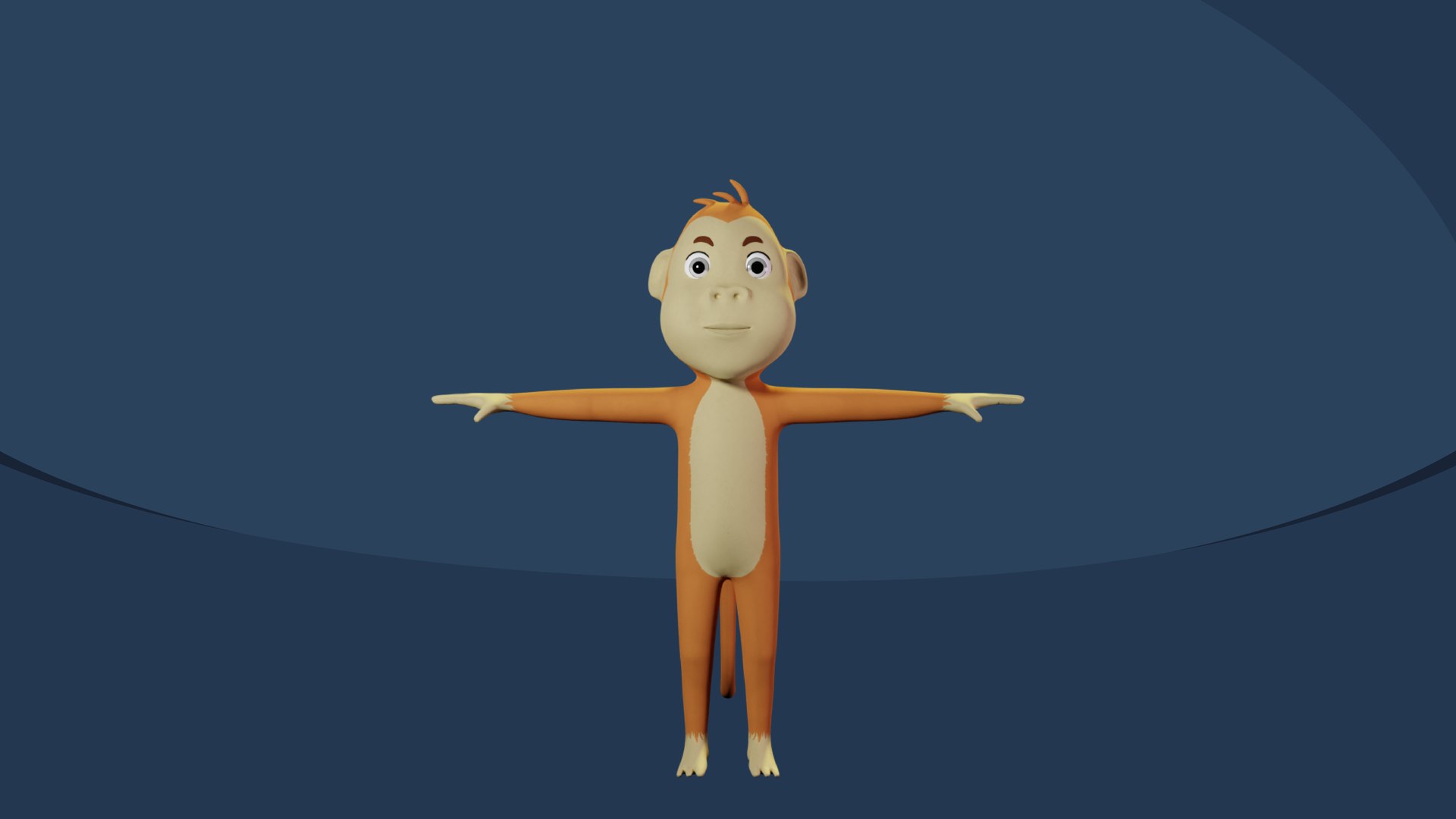 Monkey 3D Cartoon Rigged Model - Blender 3D Model - TurboSquid 2222045