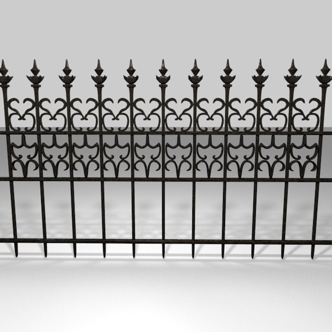 3D Model Black Old Railing - TurboSquid 1314707