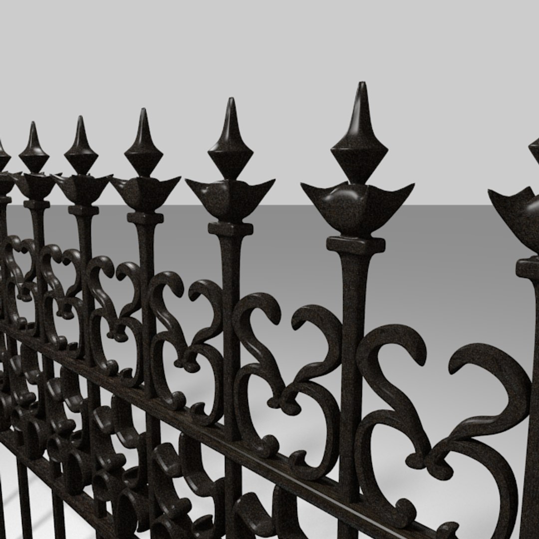 3D Model Black Old Railing - TurboSquid 1314707