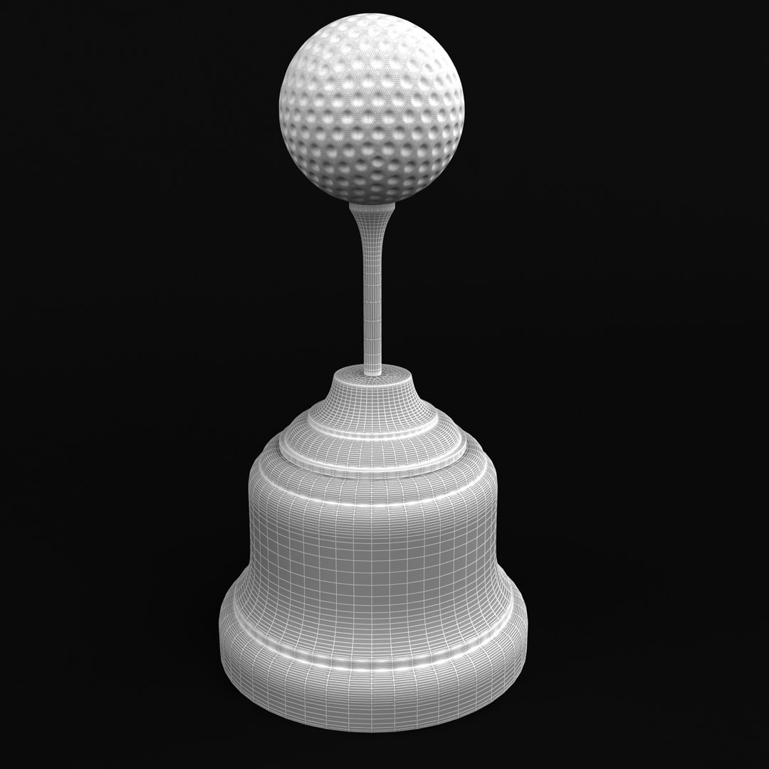 3d Model Golf Ball Trophy