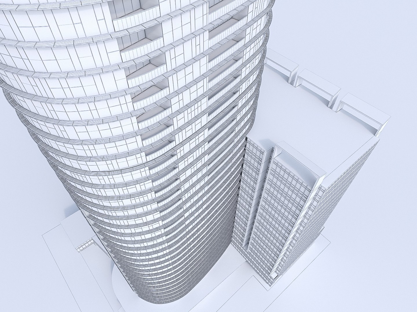 3D Model Residential Tower 02 - TurboSquid 1751355