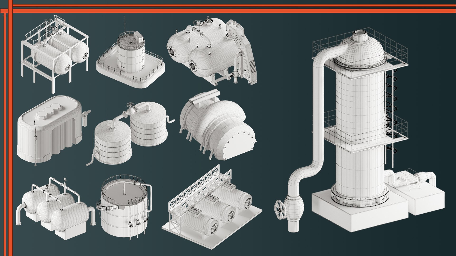 3D Industrial Tanks VOL-03 - TurboSquid 2162723
