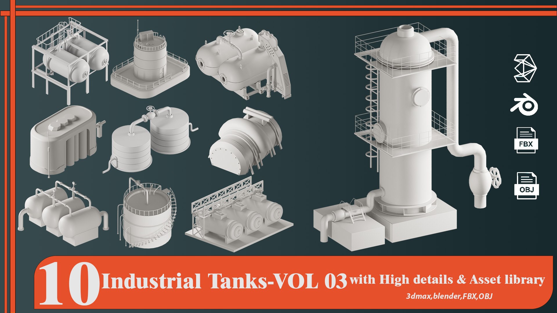 3D Industrial Tanks VOL-03 - TurboSquid 2162723