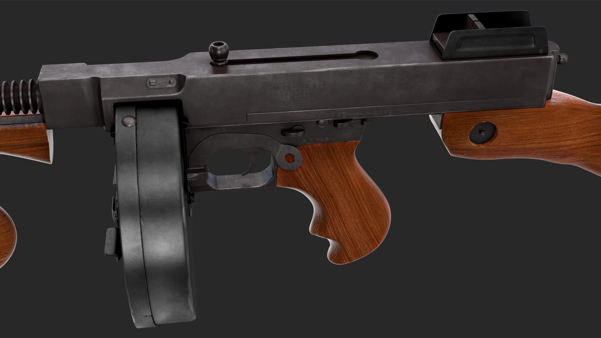 Thompson Submachine Gun 3D Model - TurboSquid 2146030