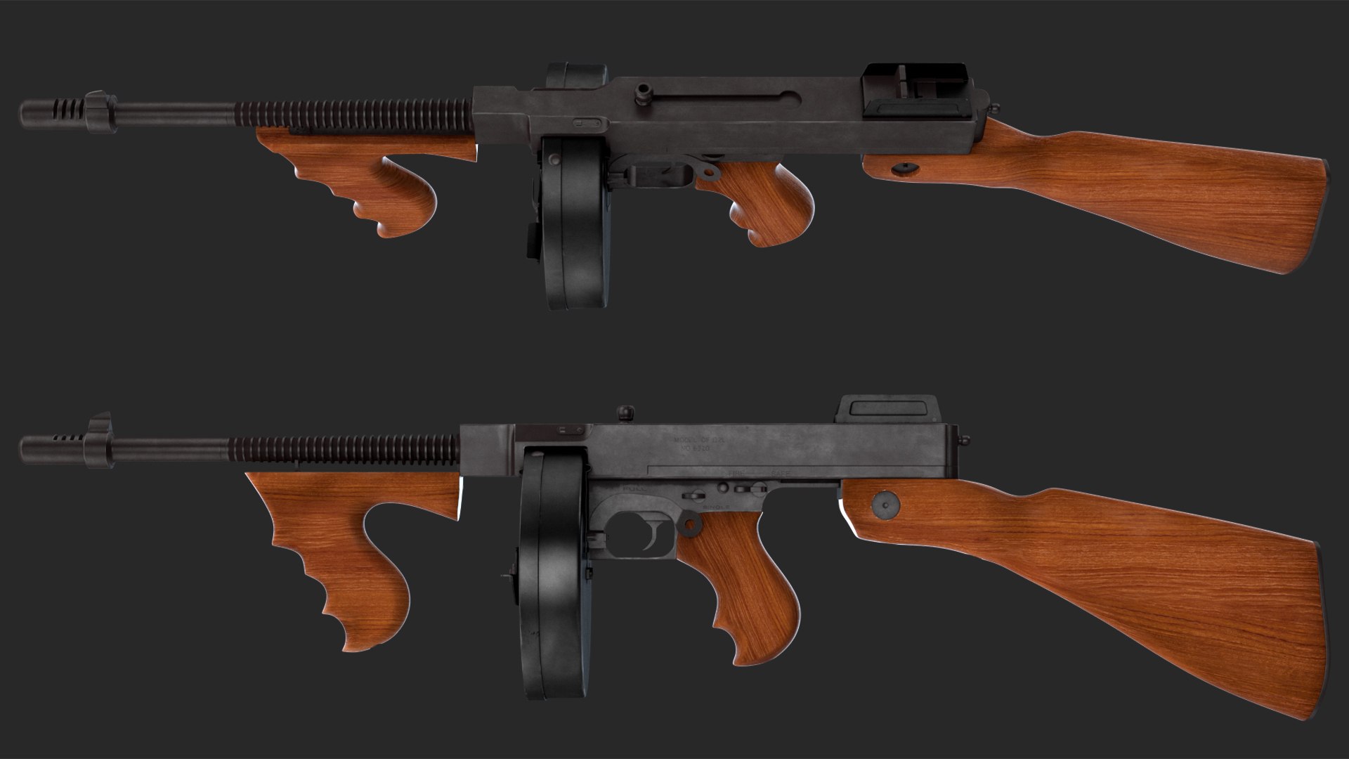 Thompson Submachine Gun 3D Model - TurboSquid 2146030