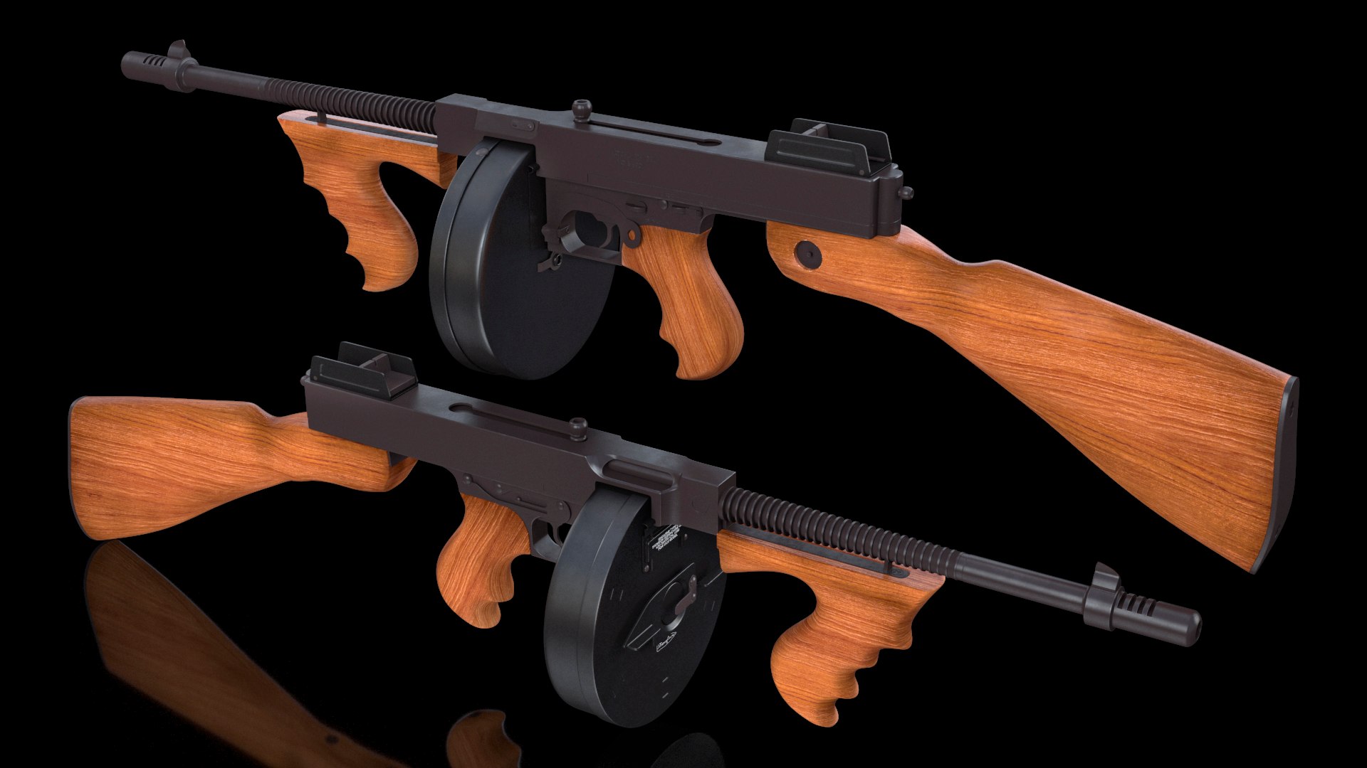 Thompson Submachine Gun 3D Model - TurboSquid 2146030