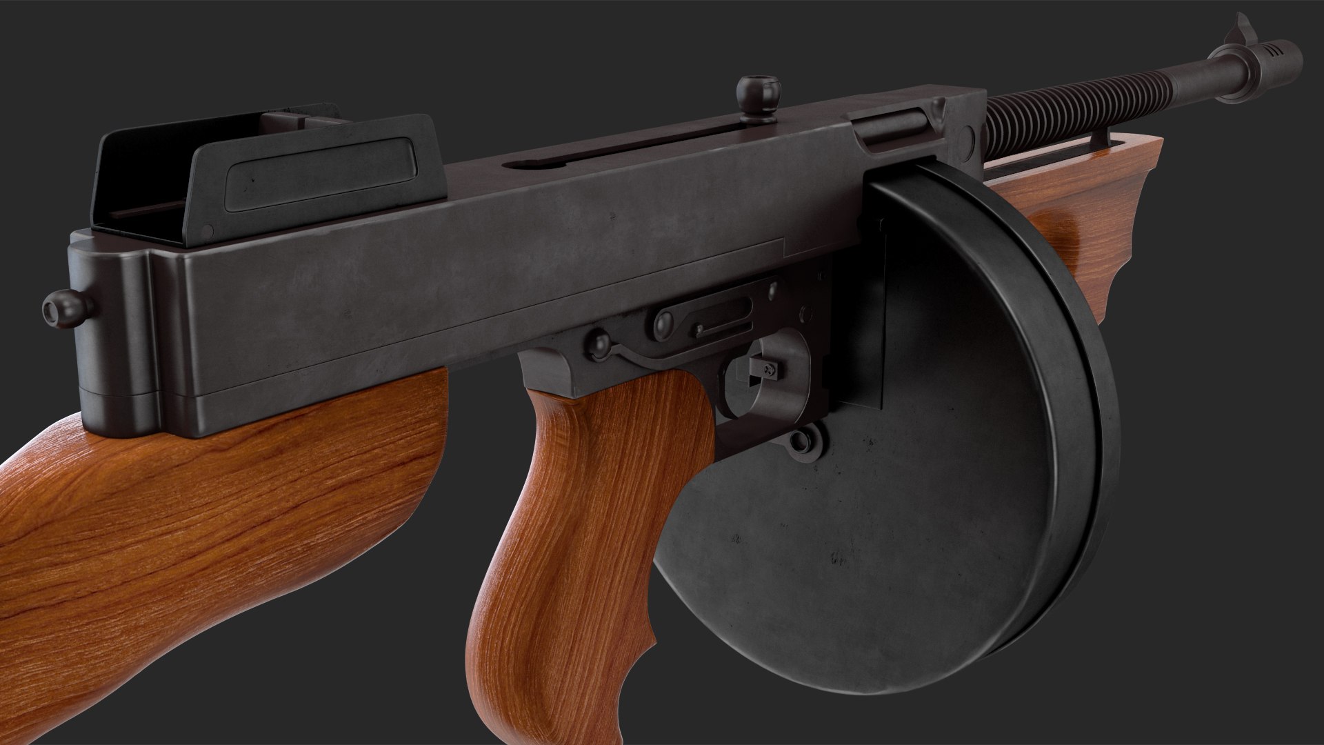 Thompson Submachine Gun 3D Model - TurboSquid 2146030