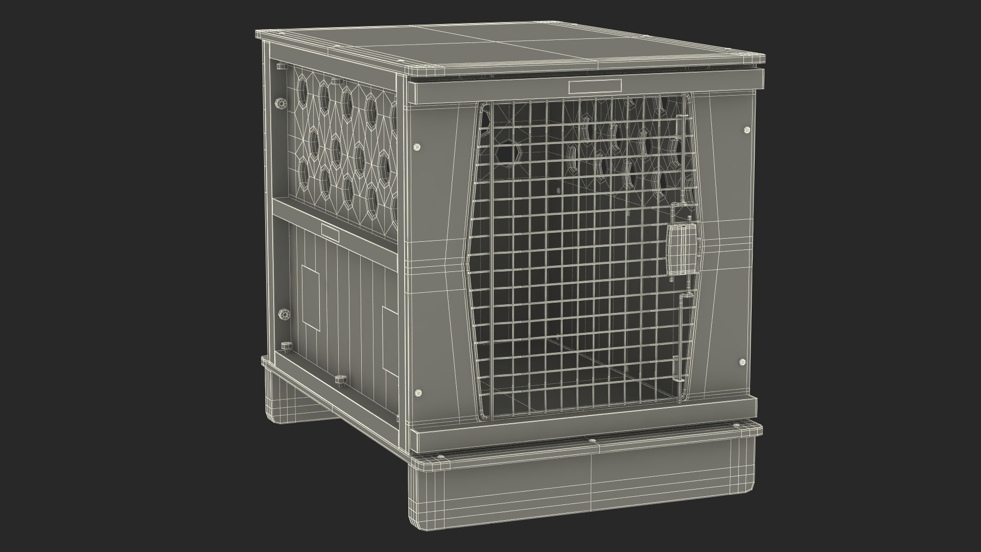 3D Animal Crate Travel Dark Wood - TurboSquid 2155443