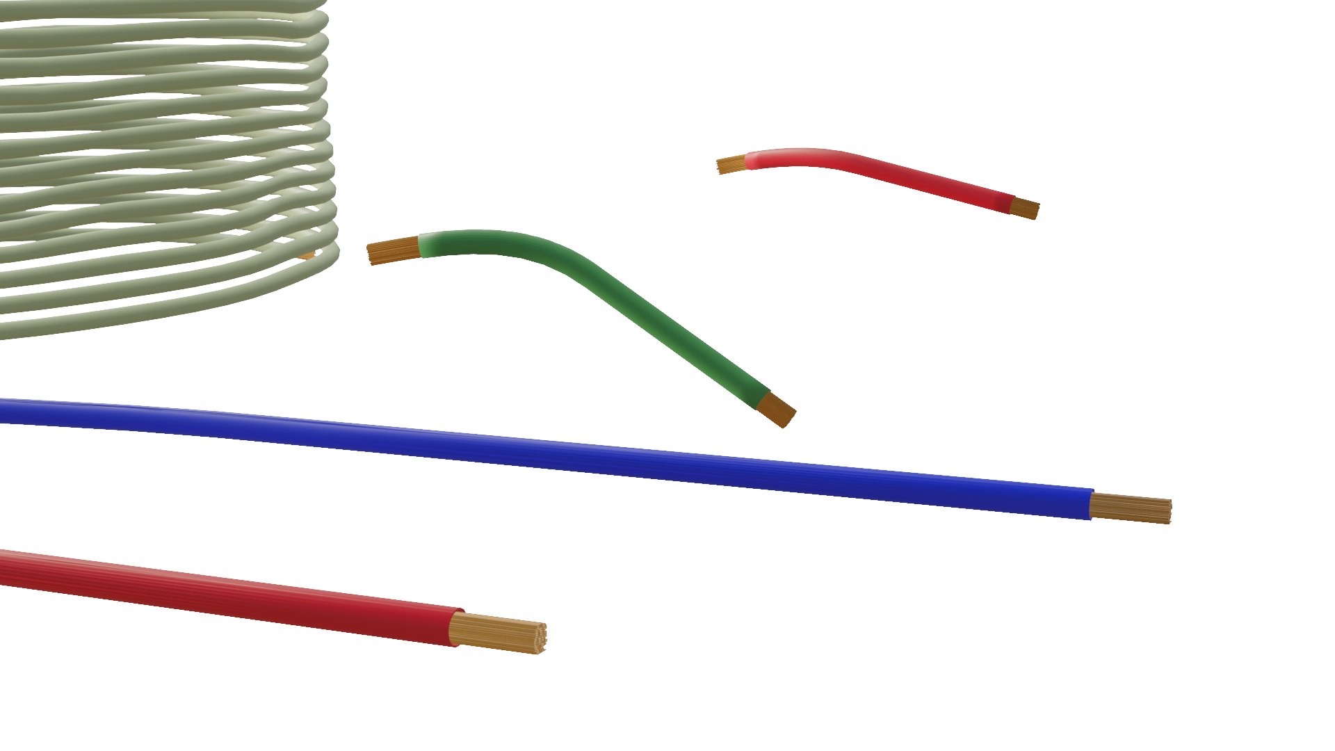 3D Copper Cables Model - TurboSquid 1892252