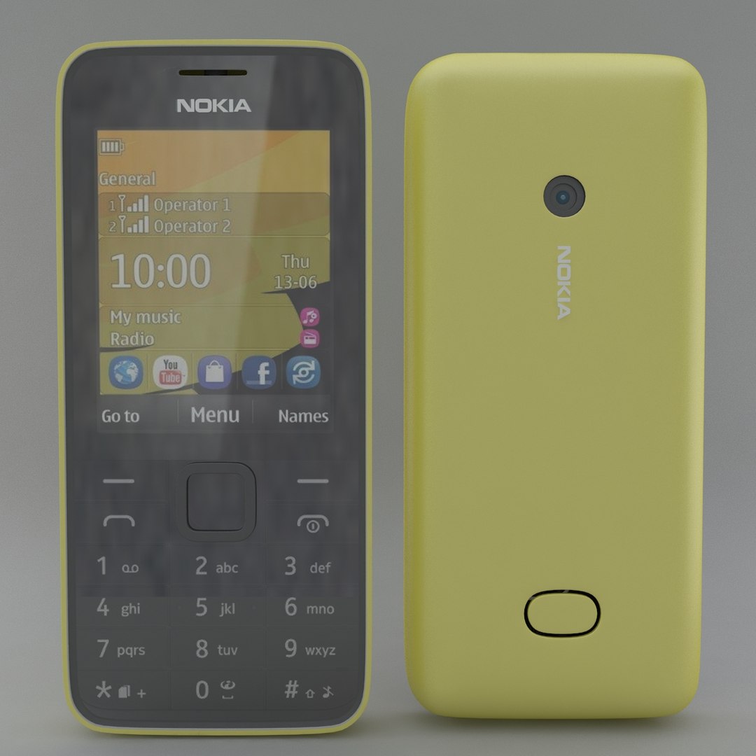 3d Nokia 208 Model