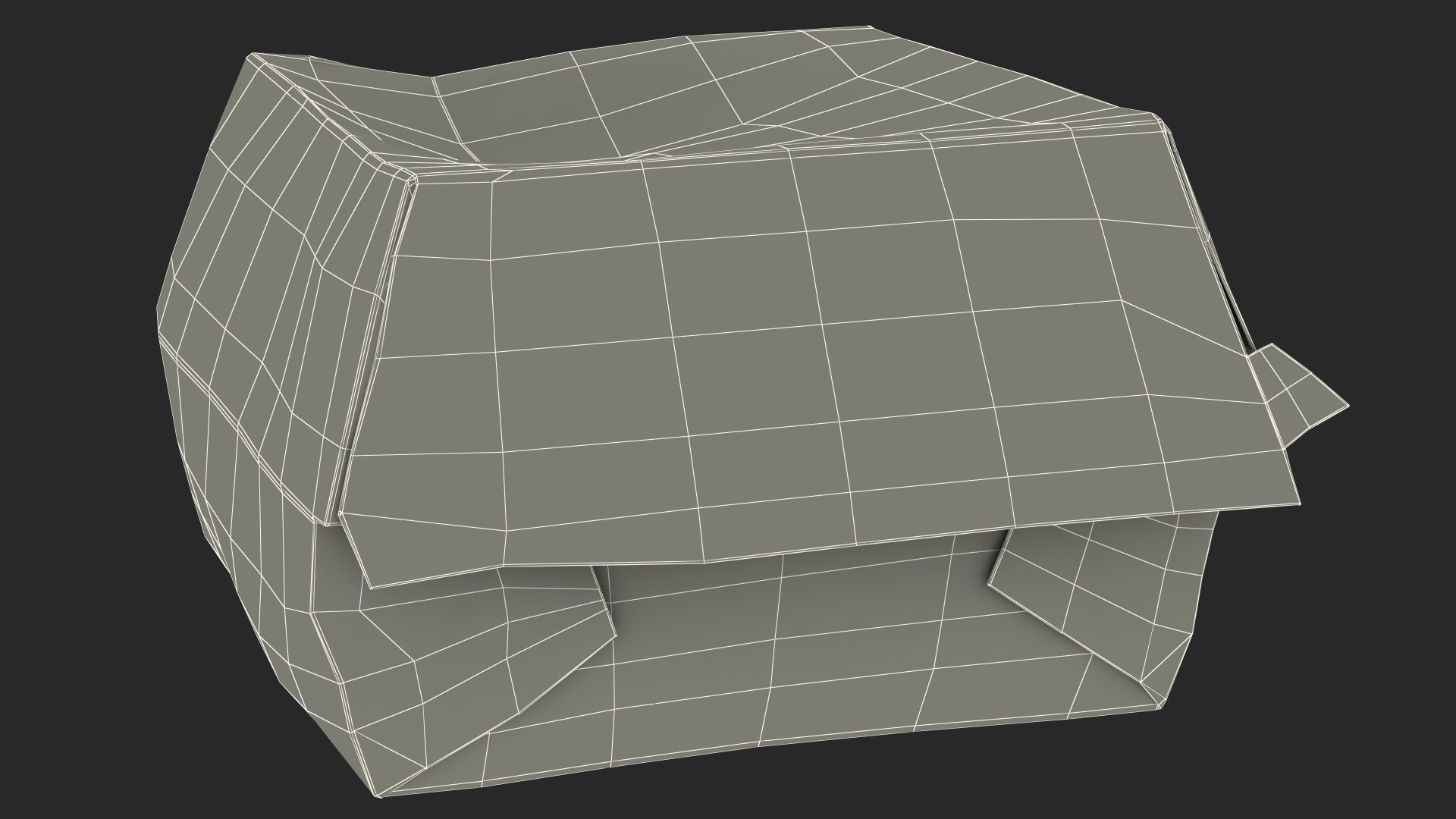 3D model Burger Box Brown Paper - TurboSquid 1855186