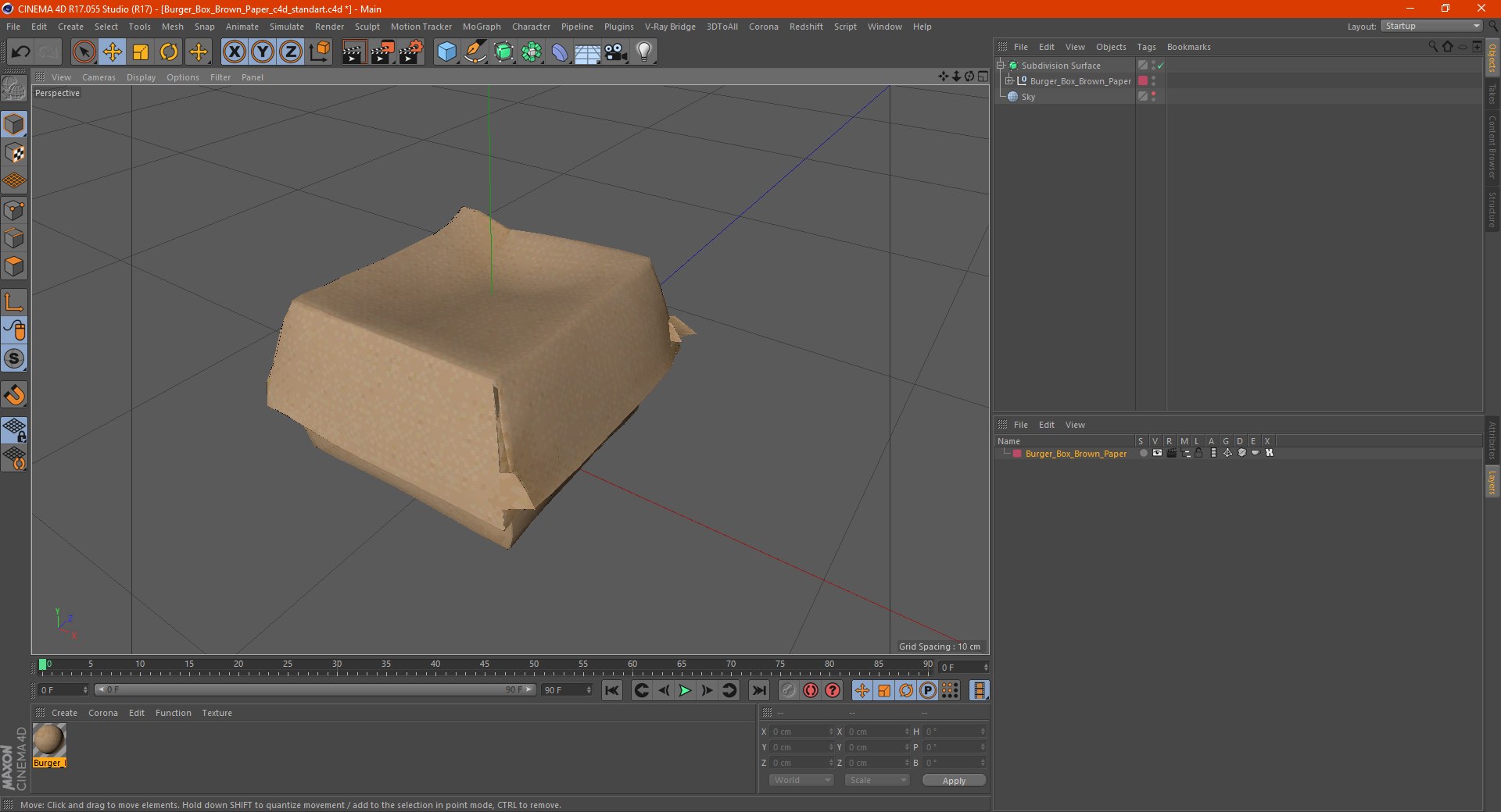 3D model Burger Box Brown Paper - TurboSquid 1855186