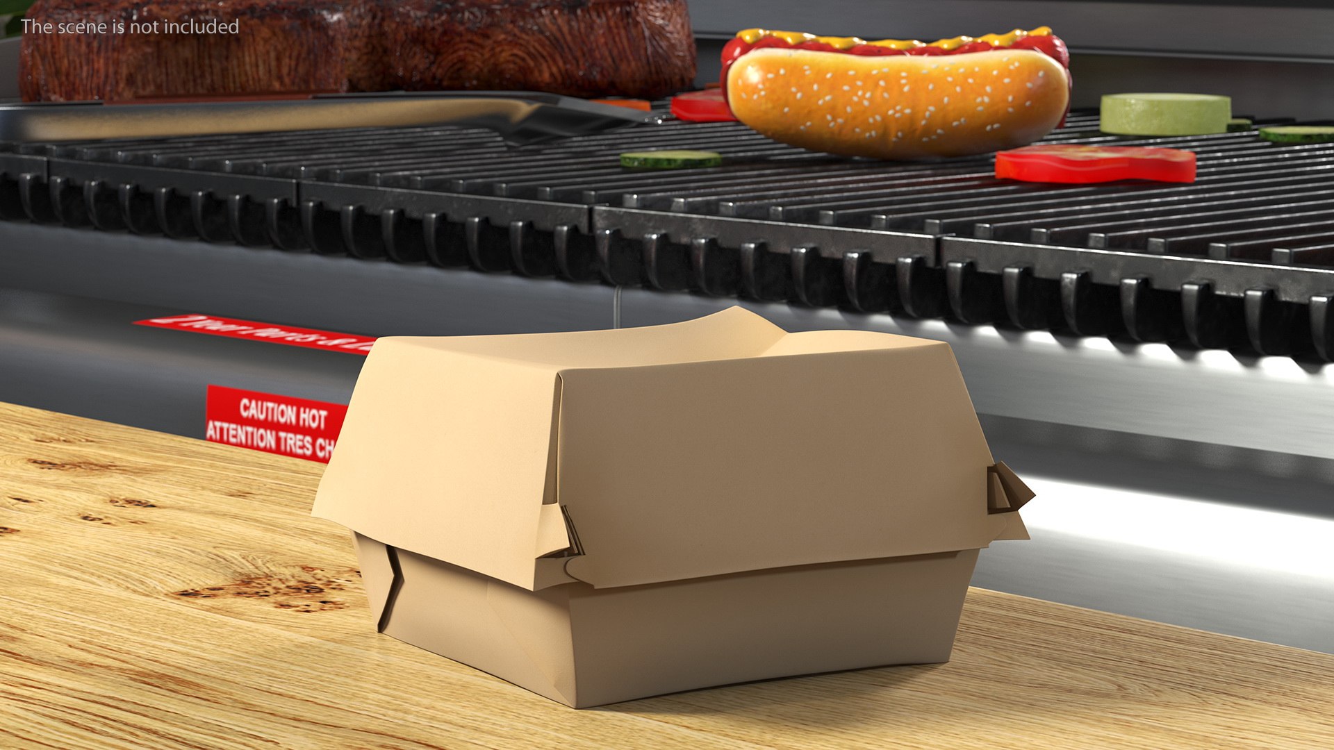 3D model Burger Box Brown Paper - TurboSquid 1855186