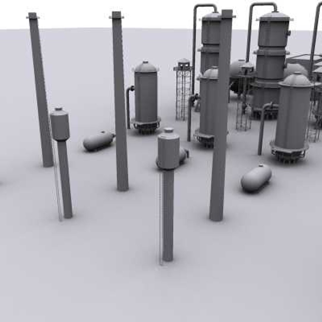 Factory Industrial Structure 3d Model