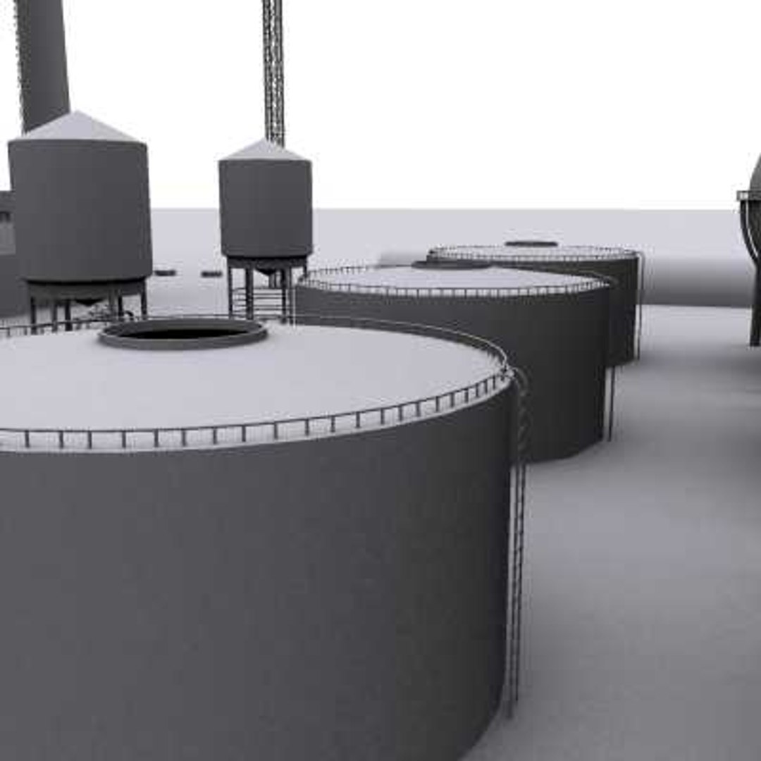 Factory Industrial Structure 3d Model