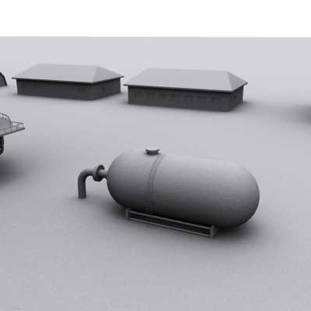 Factory Industrial Structure 3d Model