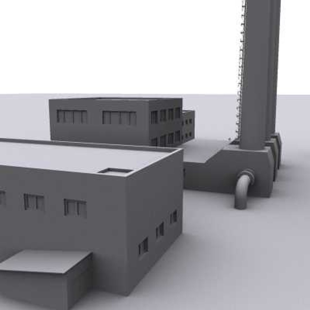 Factory Industrial Structure 3d Model