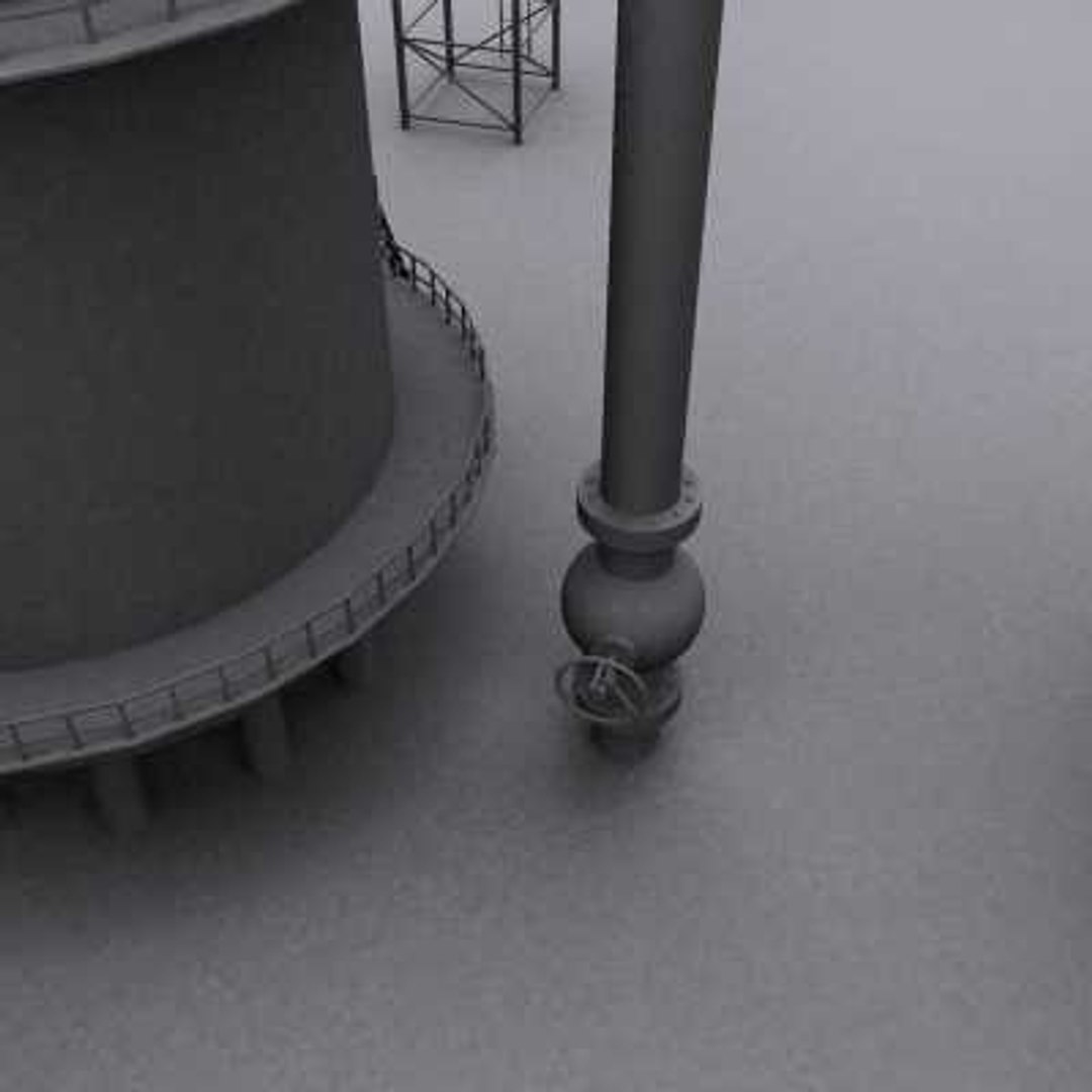 Factory Industrial Structure 3d Model