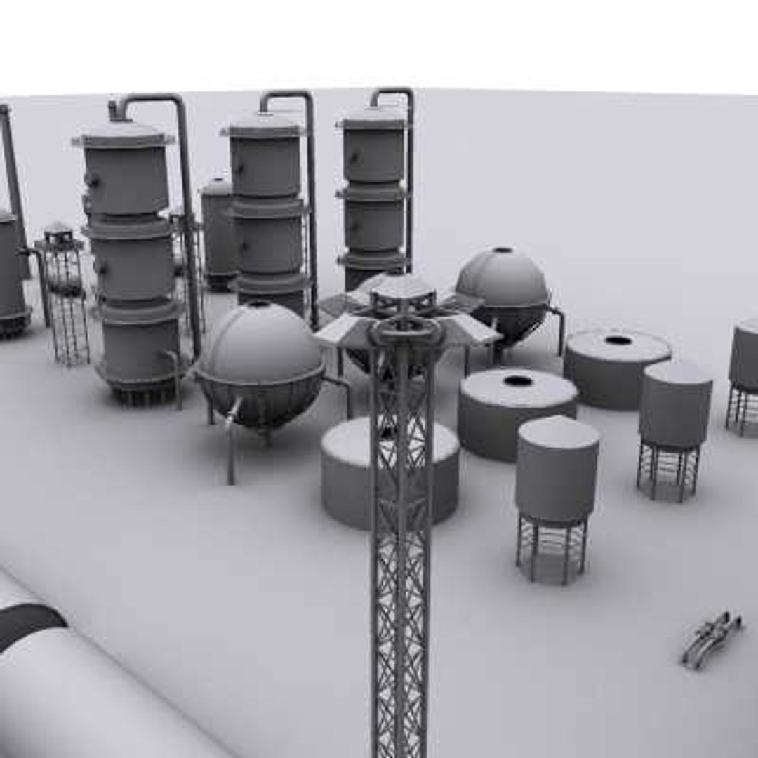 Factory Industrial Structure 3d Model
