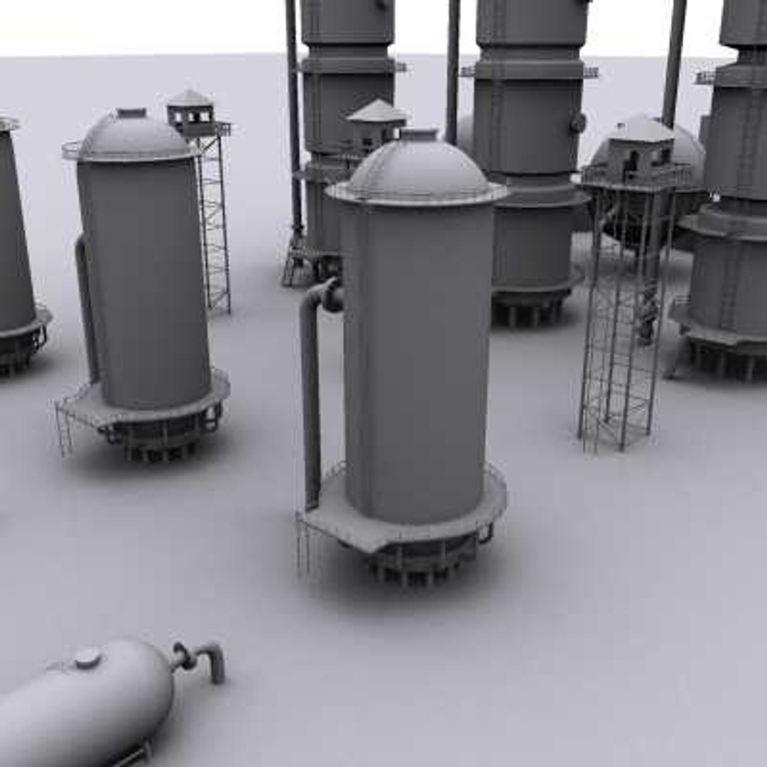Factory Industrial Structure 3d Model